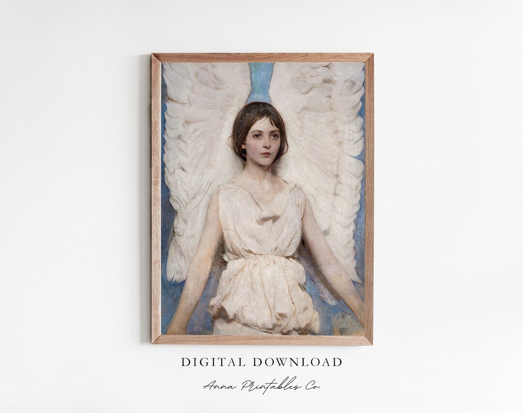 Light-winged Angel | Antique Classical Painting for Digital Download ...