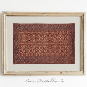 Tapestry V | Antique Crimson Rug Print for Digital Download | Vintage ...