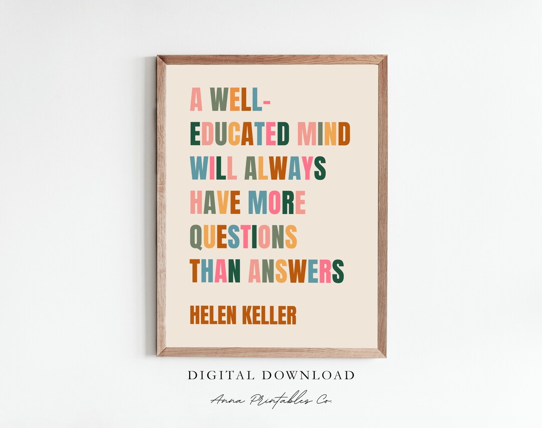 Helen Keller Inspirational Education Quote Digital Download, Printable ...