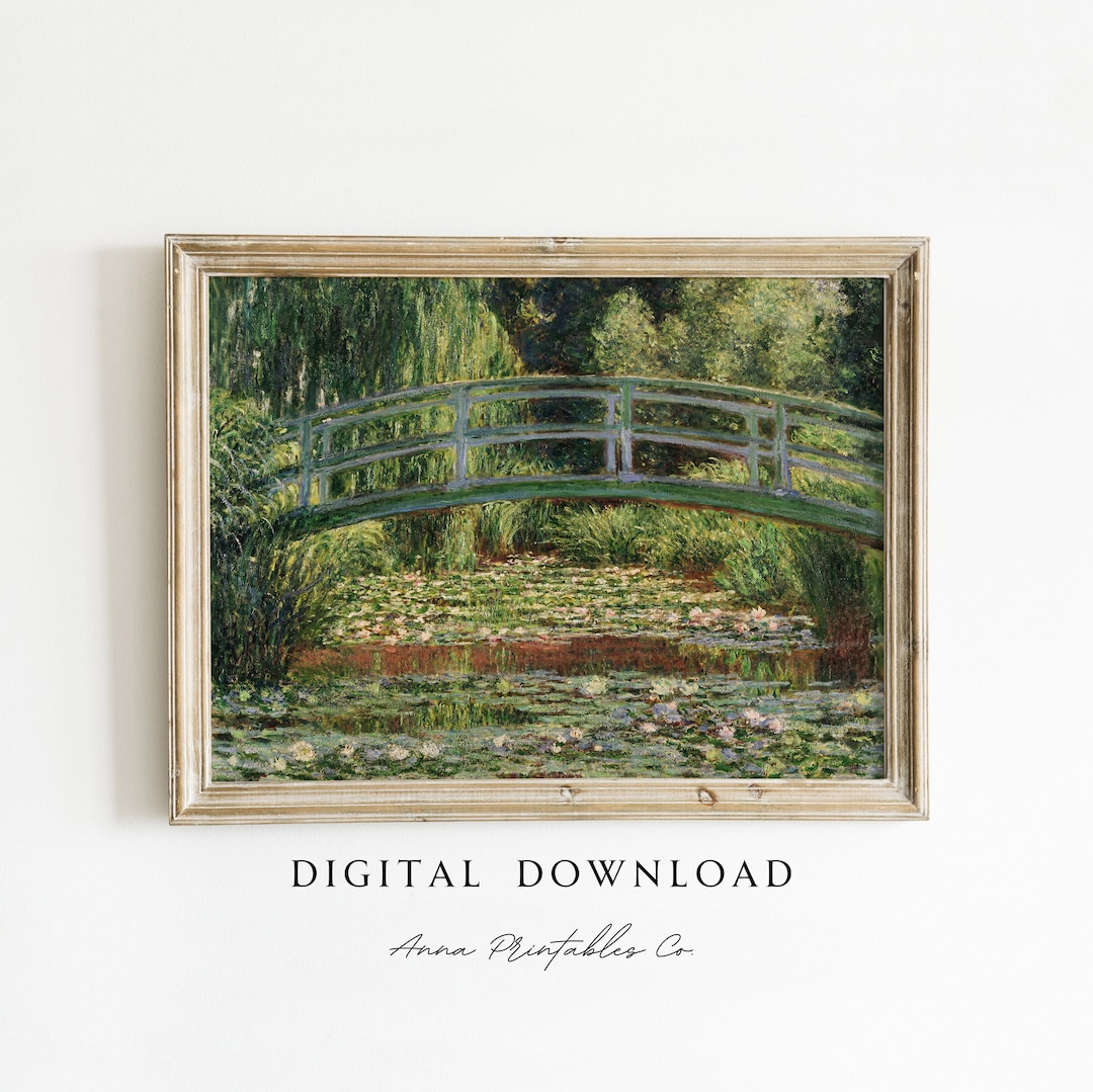 Claude Monet Water Lily Pond Painting DIGITAL DOWNLOAD | Vintage ...