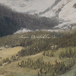 Vintage Mountain Scene Set of 2 Prints | Antique Landscape Painting ...
