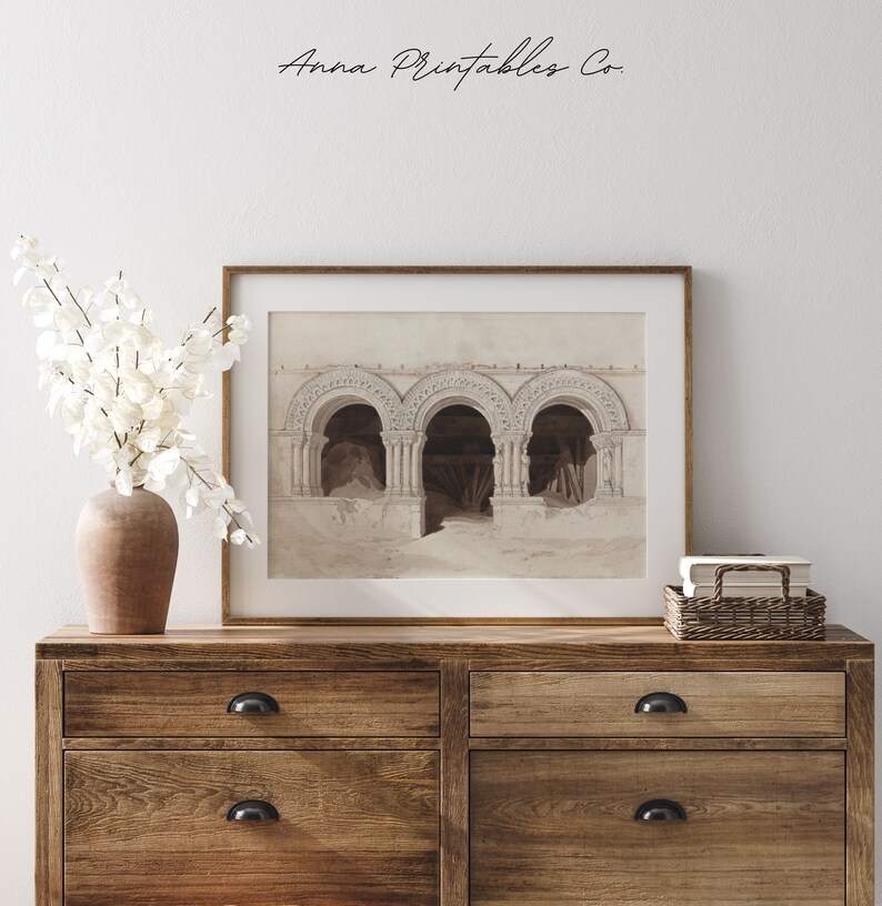 Arches | Classical Architecture Watercolor Painting for Digital ...