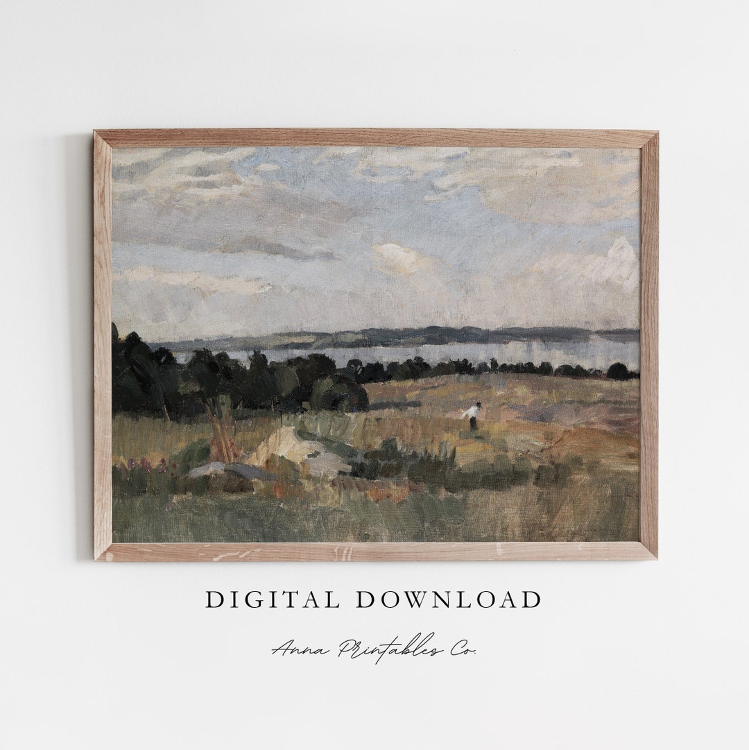 Farm by the Untersee | Antique German Countryside Painting for Digital ...