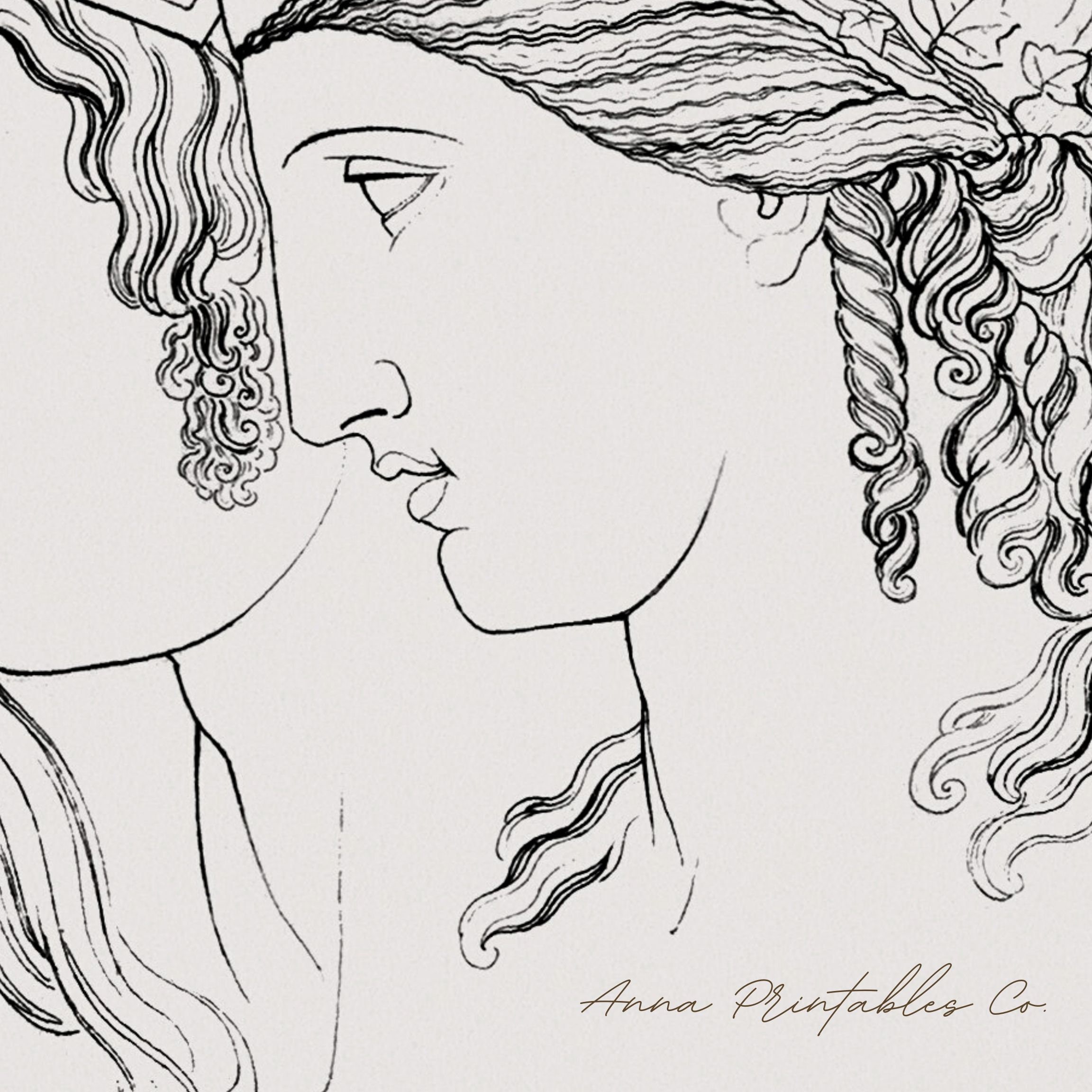 Three Grecian Heads Antique Greek Figure Side Profile - Etsy