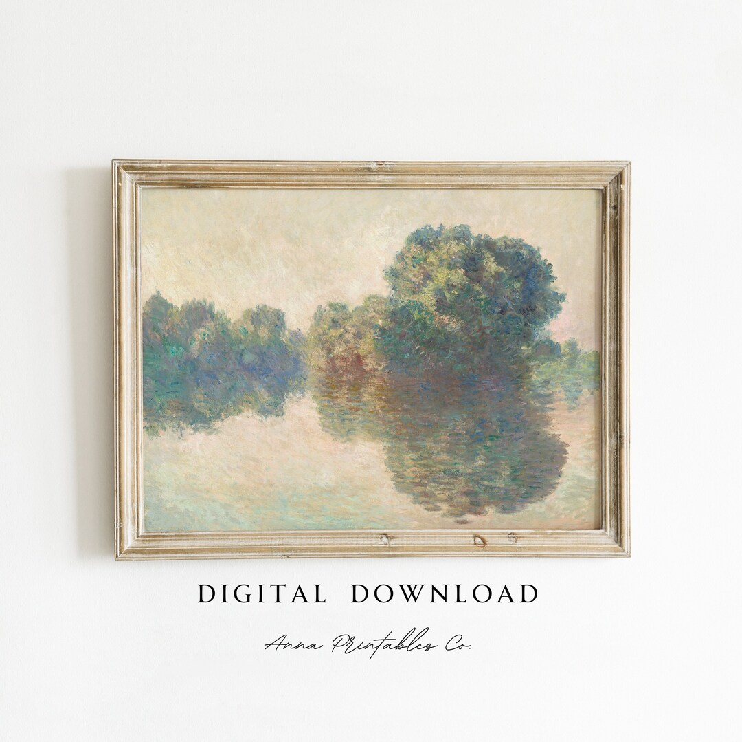 Claude Monet the Seine at Giverny Painting DIGITAL DOWNLOAD | Antique ...