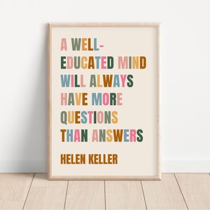 Helen Keller Inspirational Education Quote Digital Download, Printable ...