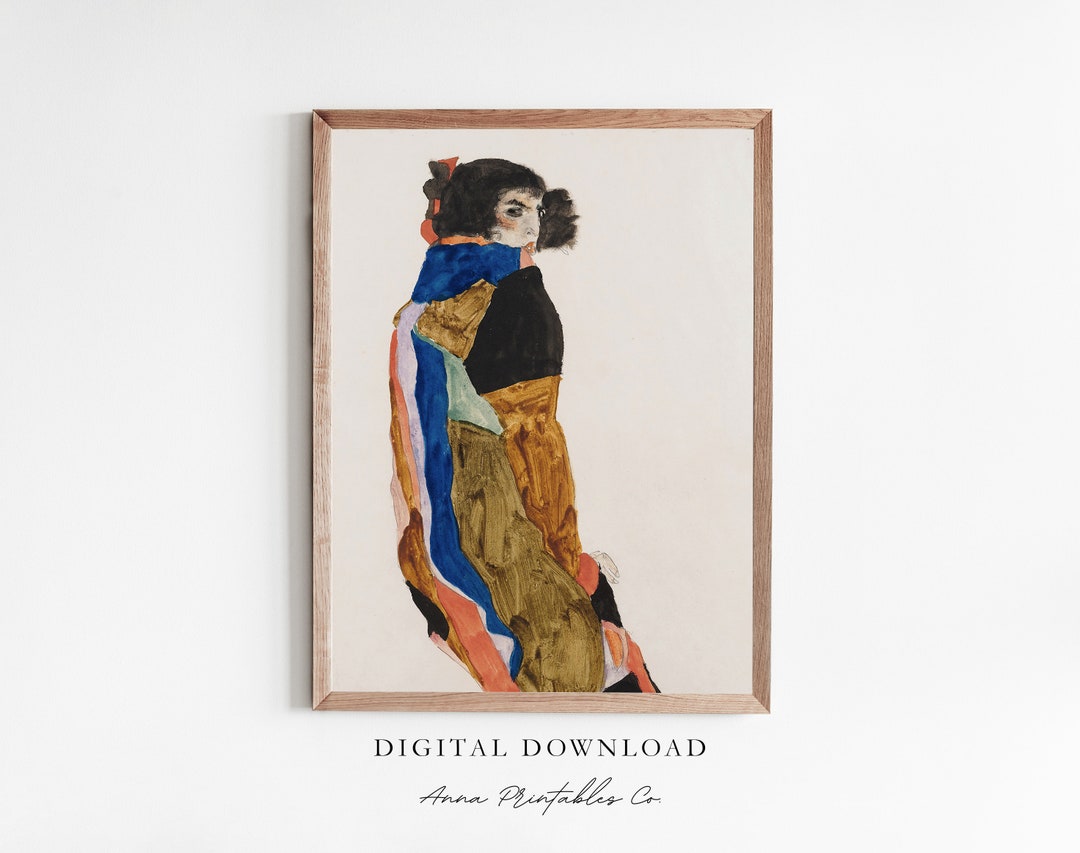 MOA | Abstract Vintage Portrait Painting for Digital Download | Figure ...