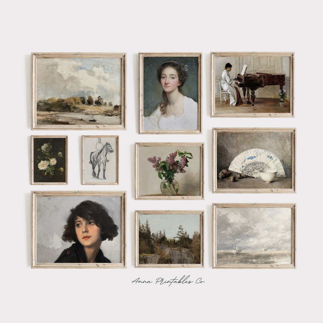 Set of 10 Antique Victorian Fine Art Prints for Digital Download ...