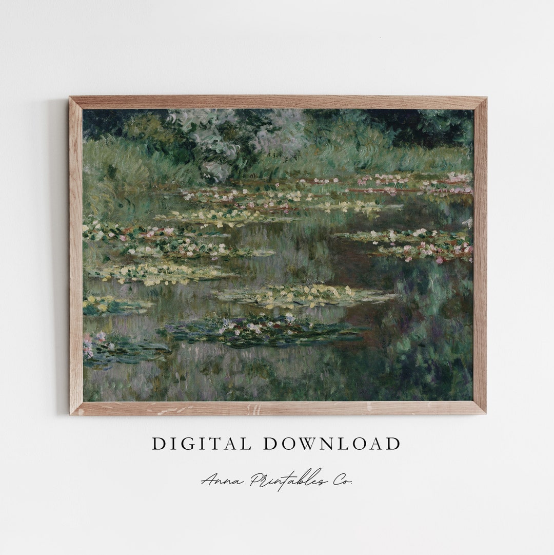 Waterlilies Painting by Claude Monet Digital Download, Vintage Painting ...
