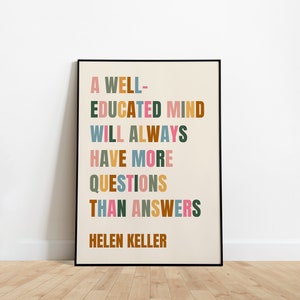 Helen Keller Inspirational Education Quote Digital Download, Printable ...