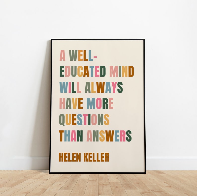 Helen Keller Inspirational Education Quote Digital Download, Printable ...