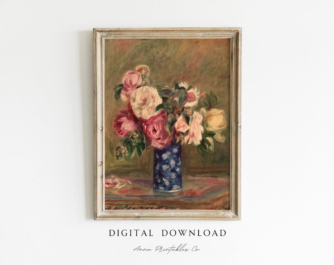 Pierre-auguste Renoir Bouquet of Roses Painting DIGITAL DOWNLOAD ...