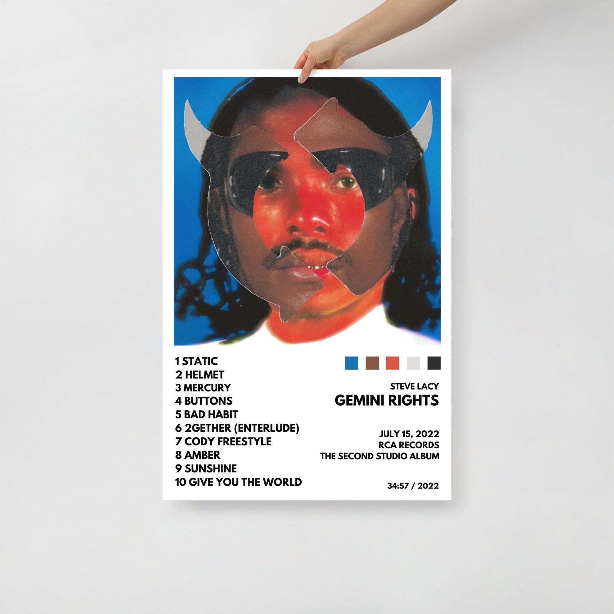 Steve Lacy | Gemini Rights | Album Cover Poster - Etsy
