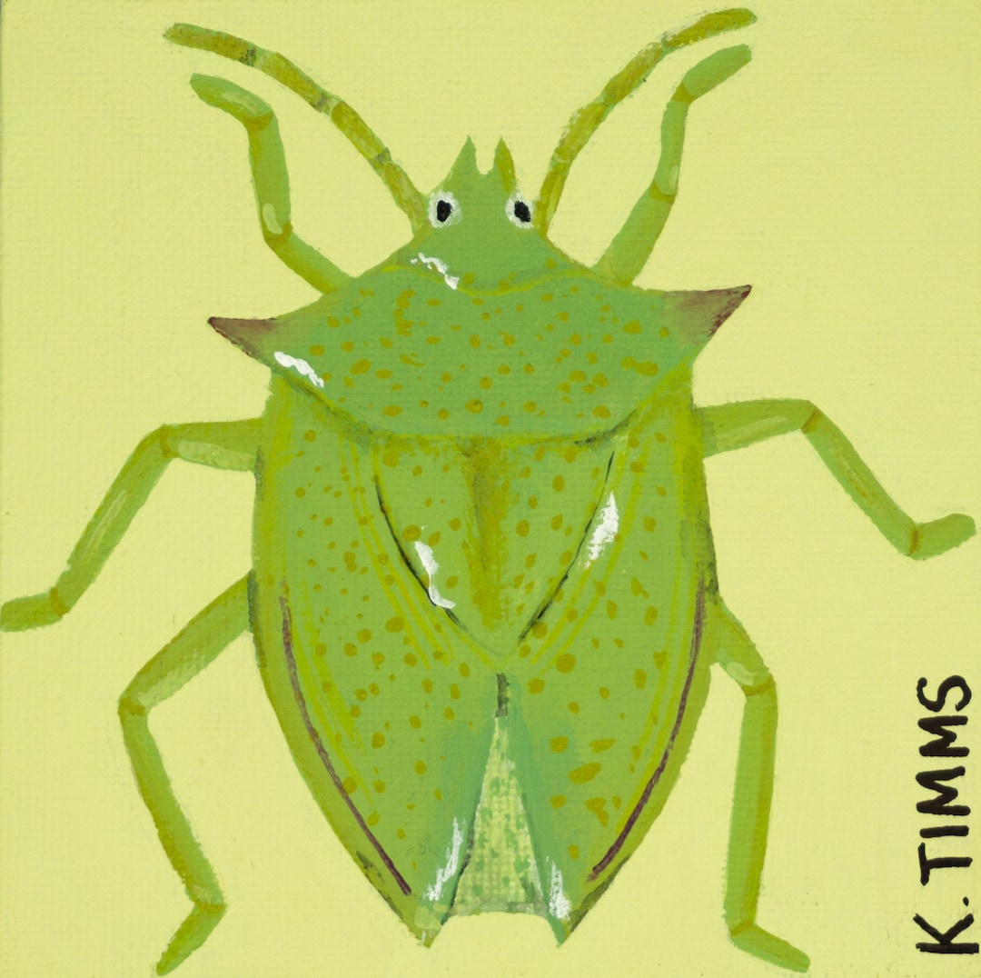 Green Stink Bug - Acrylic Painting - Wall Art - Wall Decor - Decoration ...