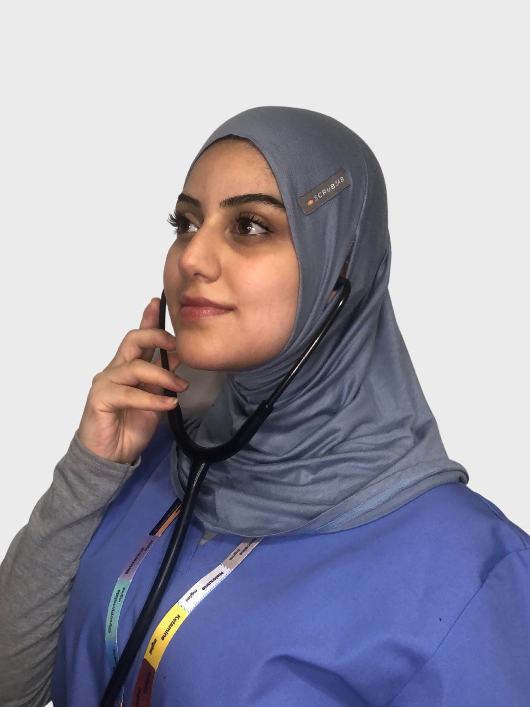 Jersey Mini Medical Hijab Stethoscope Friendly - Etsy