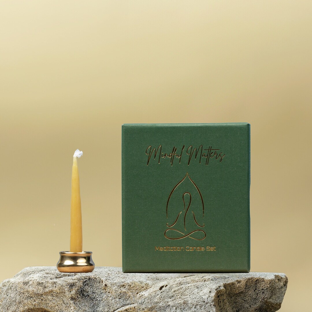 Meditation Candle Set 100% Natural Beeswax 20 Min Burning Candle ...