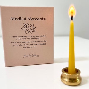 Meditation Candle Set 100% Natural Beeswax 20 Min Burning - Etsy