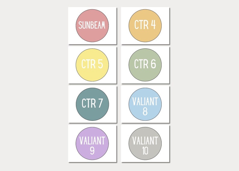 Primary Class Chair Signs Template | LDS Primary Class Chair Signs ...