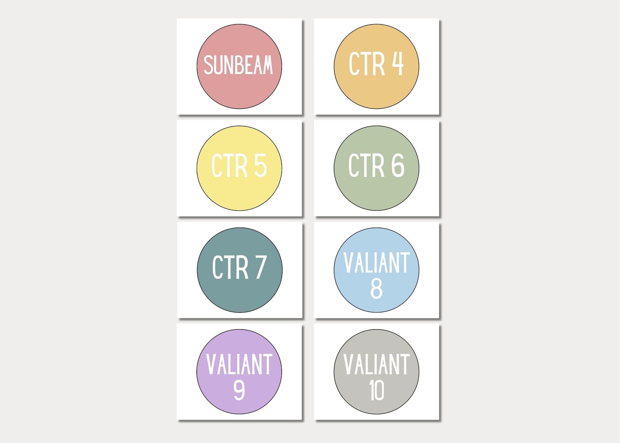 Primary Class Chair Signs Template | LDS Primary Class Chair Signs ...