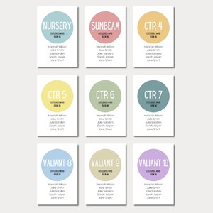 Primary Classroom Door Signs Template | LDS Primary Classroom Signs ...