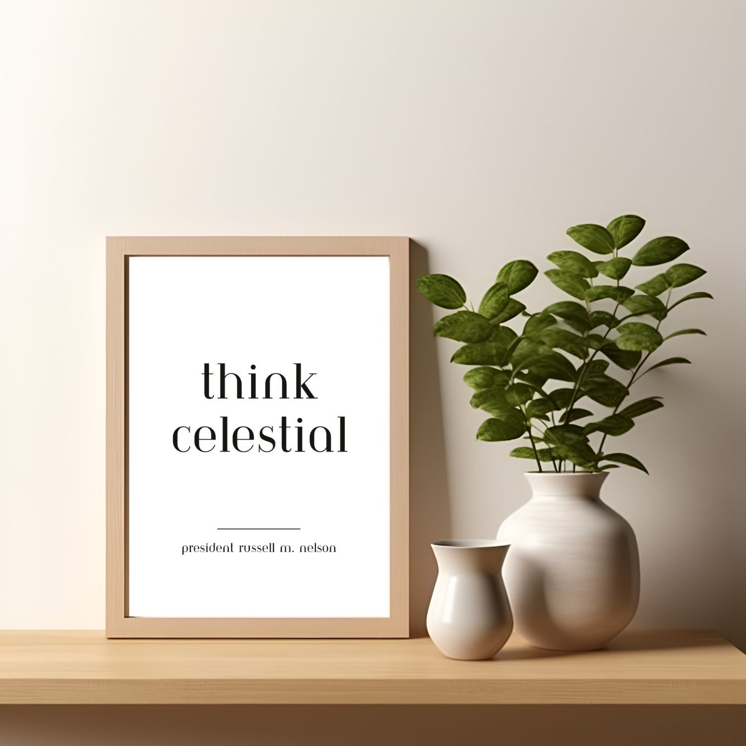 Think Celestial, LDS Quotes Printable, General Conference Quotes Print ...