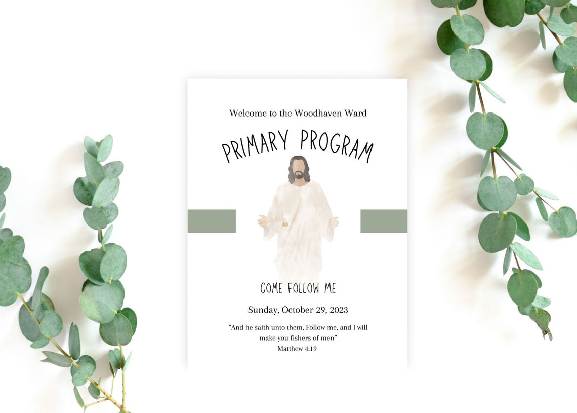 Primary Program for Sacrament Meeting | LDS Primary Program Template ...