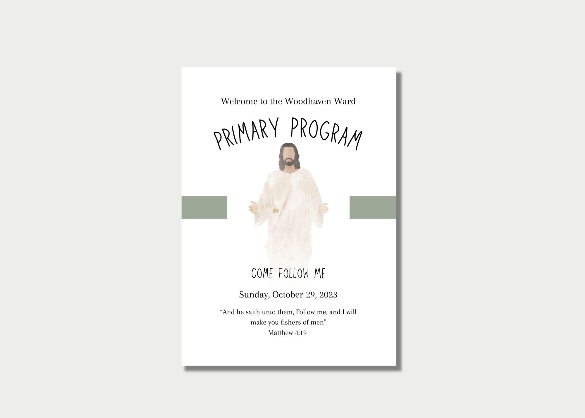 Primary Program for Sacrament Meeting | LDS Primary Program Template ...