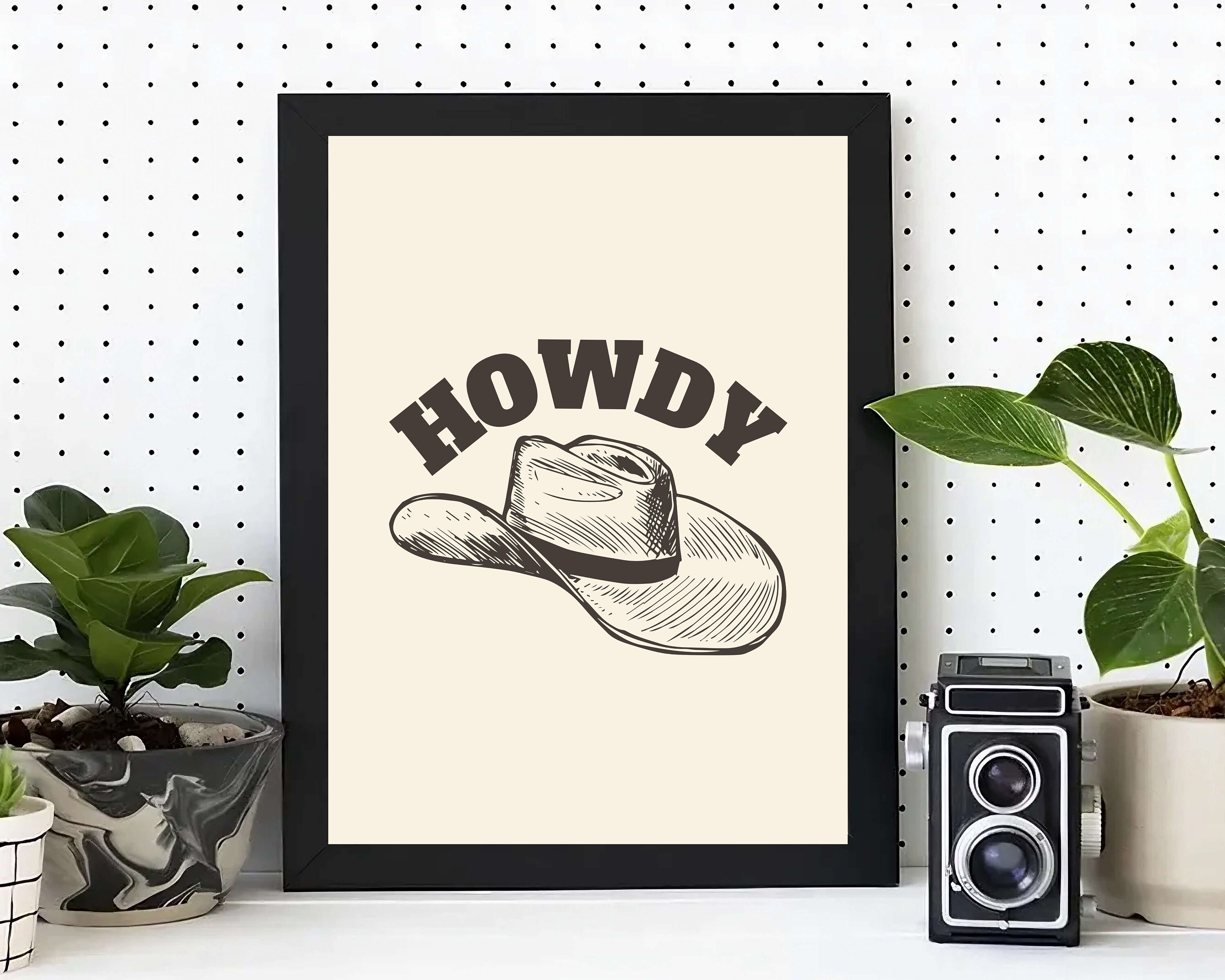 Howdy Digital Art Print Howdy Wall Art Howdy Print Western Art - Etsy