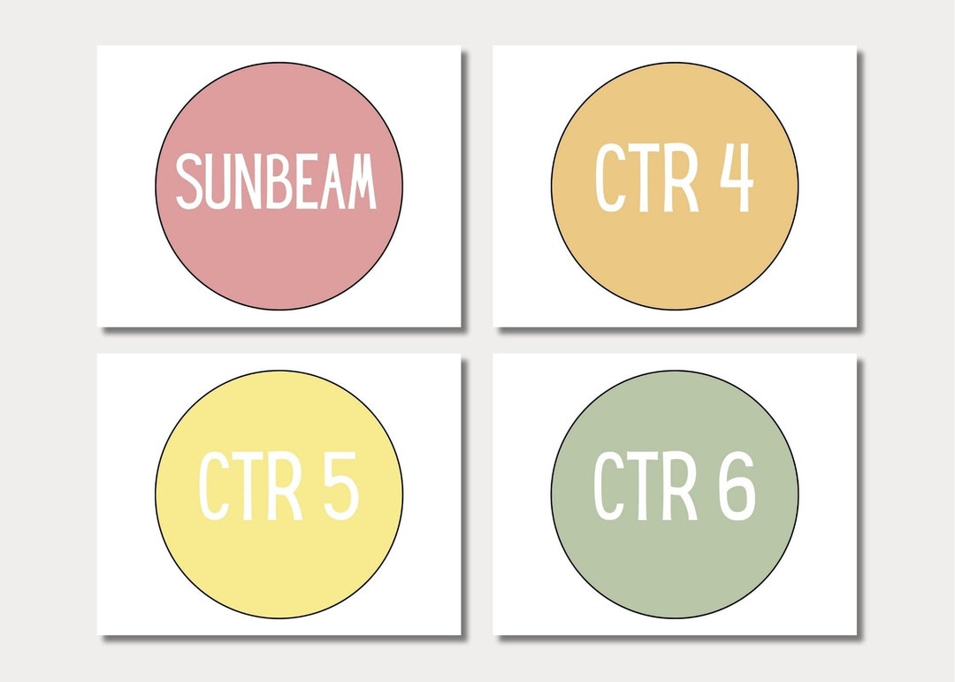 Primary Class Chair Signs Template | LDS Primary Class Chair Signs ...