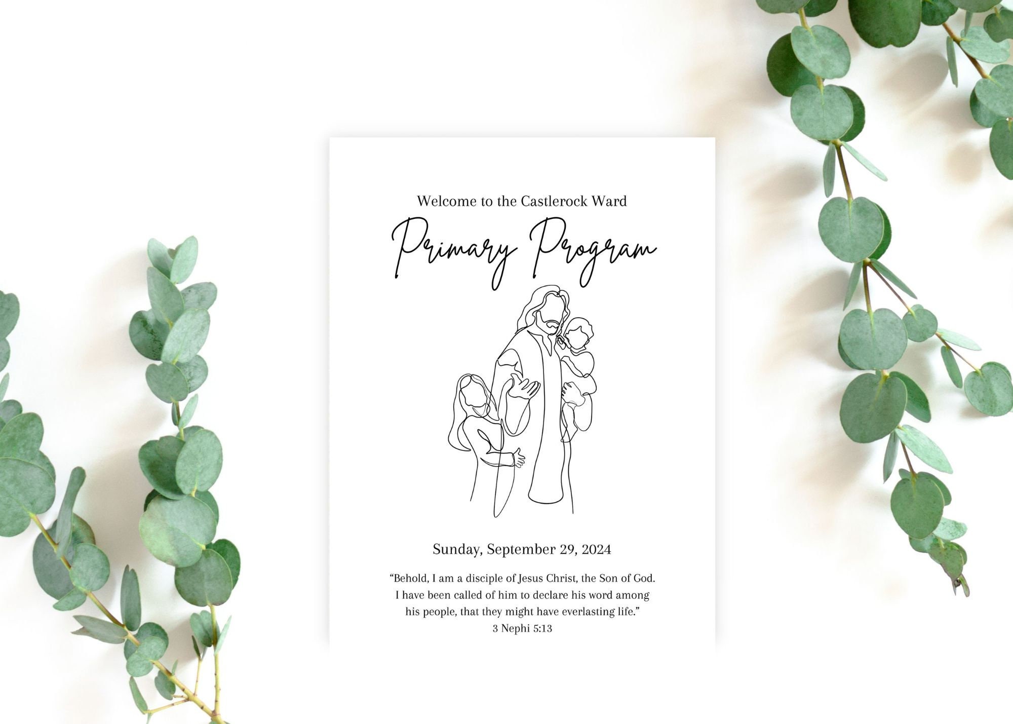 Primary Program for Sacrament Meeting | LDS Primary Program Template ...