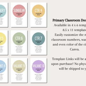 Primary Classroom Door Signs Template | LDS Primary Classroom Signs ...