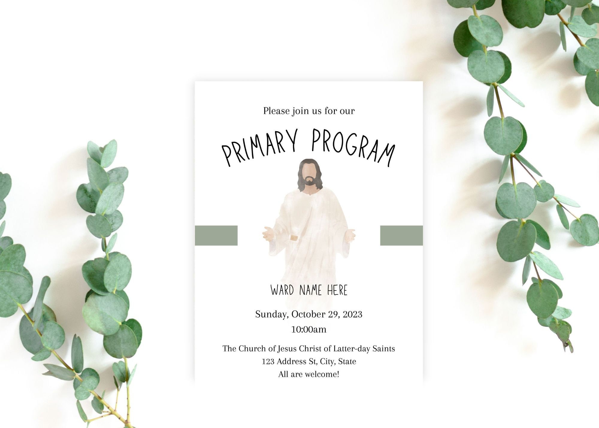 Primary Program Invitation | LDS Primary Program Invitation Template ...