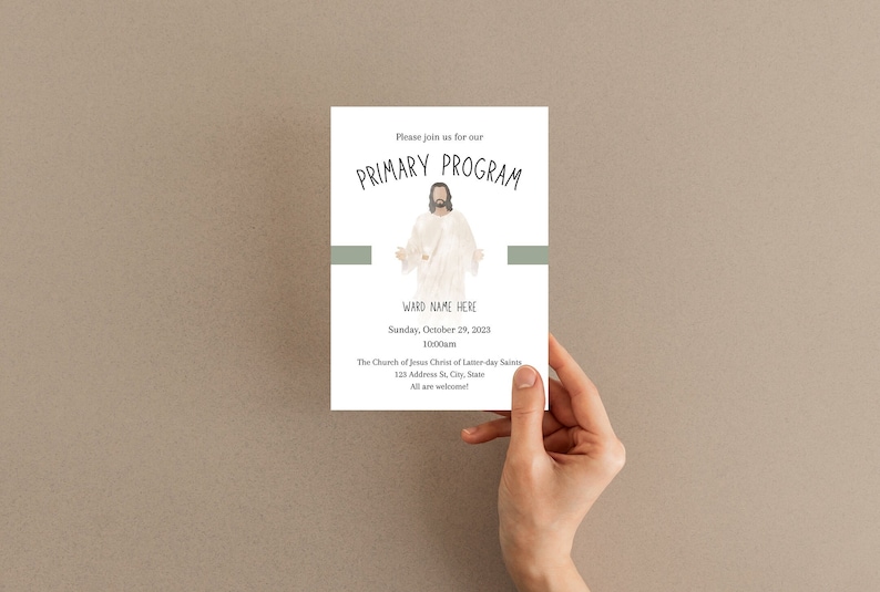 Primary Program Invitation | LDS Primary Program Invitation Template ...