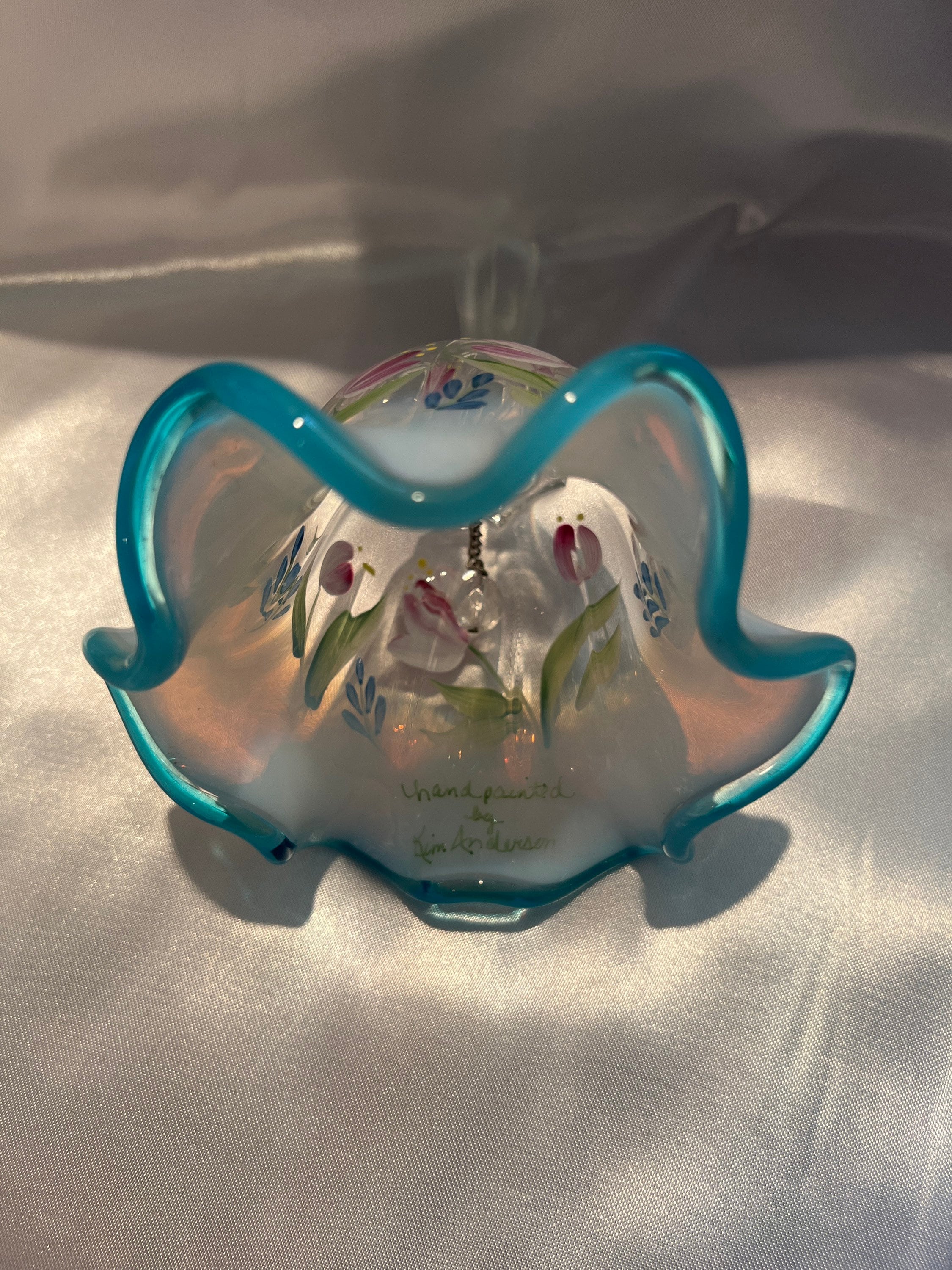 Fenton Turquoise Blue Bell - Etsy