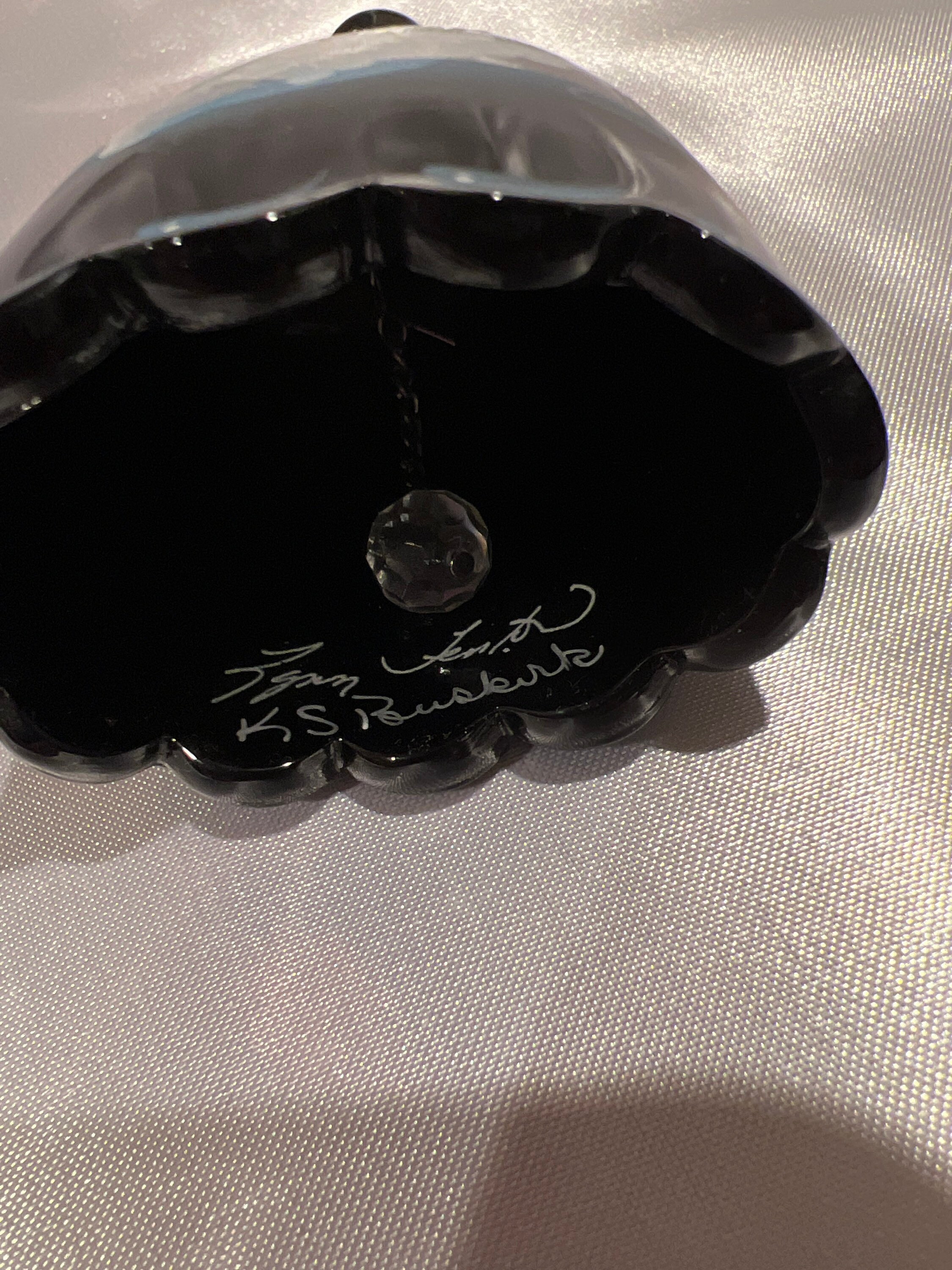 Rare Fenton Black Swan Bell - Etsy
