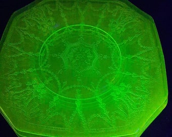 Uranium Glass Plates - Etsy