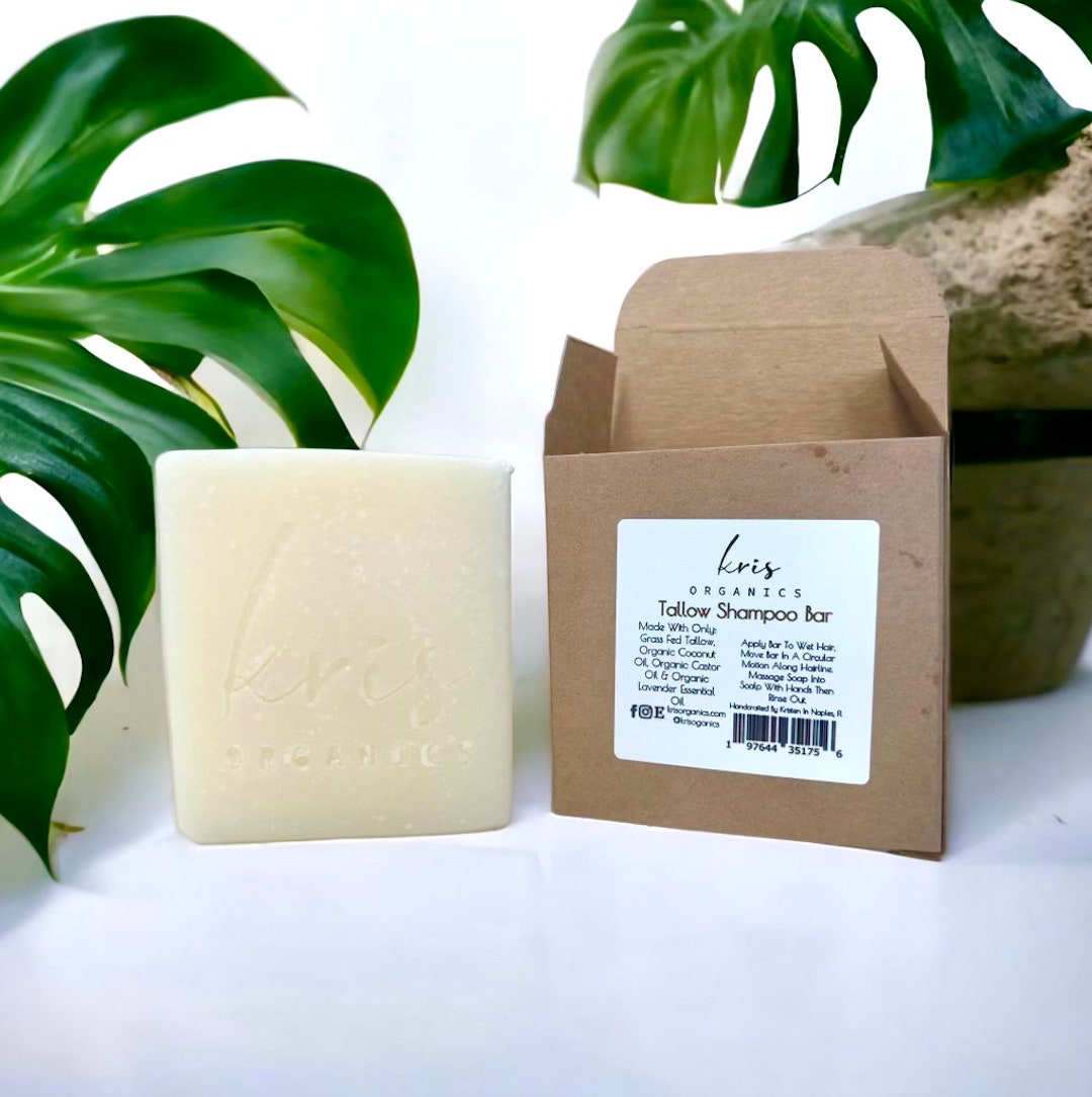 Tallow Shampoo Bar Kris Organics Non-toxic Clean Hair Care Organic Bar ...