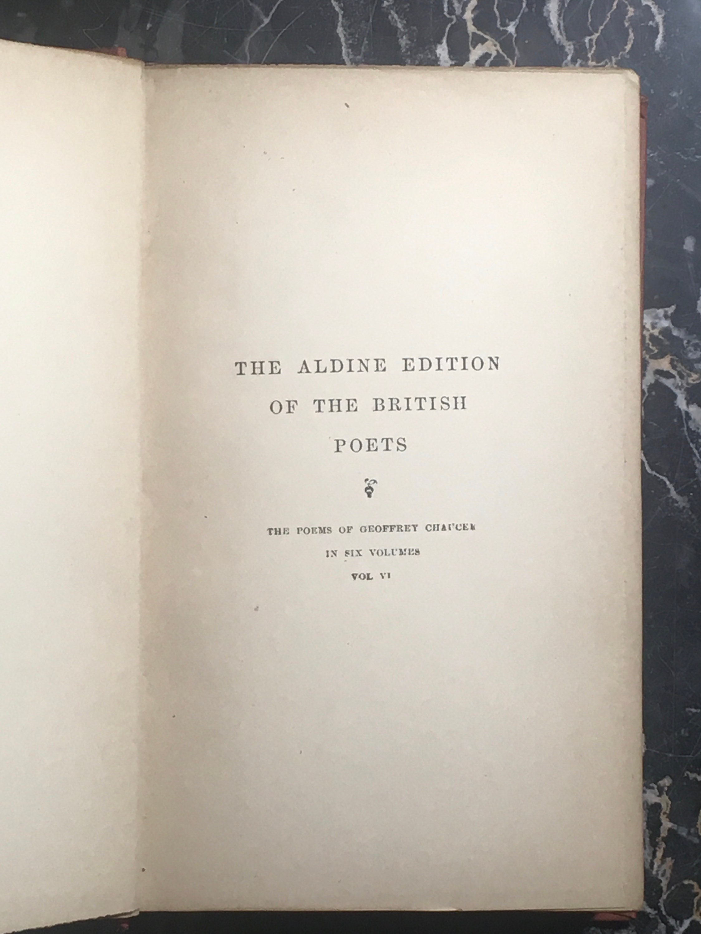 The Aldine Edition of the British Poets Volume Vi Vintage Book - Etsy