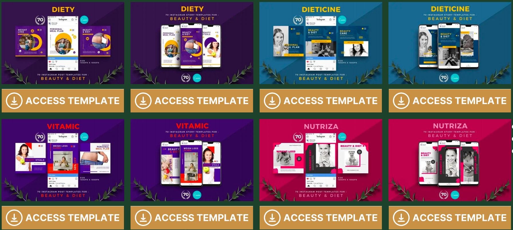 3000+ Canva Templates of Instagram Design & IG Story - Etsy