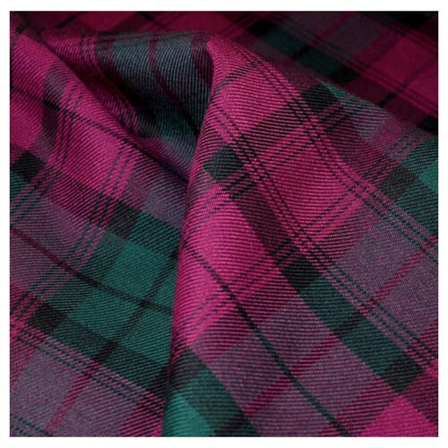 Check Tartan Fabric Lindsay Pattern Polyviscose - Etsy