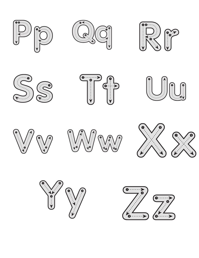 Alphabet Tracing Worksheet - Etsy