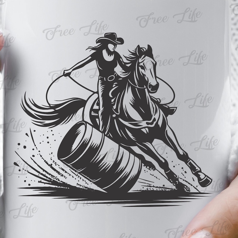 Barrel Racing Svg - Etsy