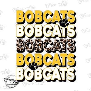 Bobcats PNG Download, Gold Bobcats Digital Art Download, Bobcats Mascot ...