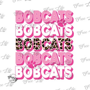 Bobcats PNG Download, Pink Bobcats Digital Art Download, Bobcats Mascot ...
