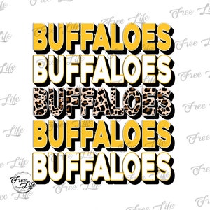 Buffaloes PNG, Gold and Black Buffaloes Digital Art Download, Buffaloes ...