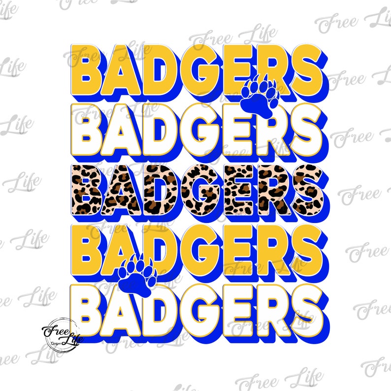 Badgers PNG Download, Badgers Digital Art Download, Badgers Mascot ...