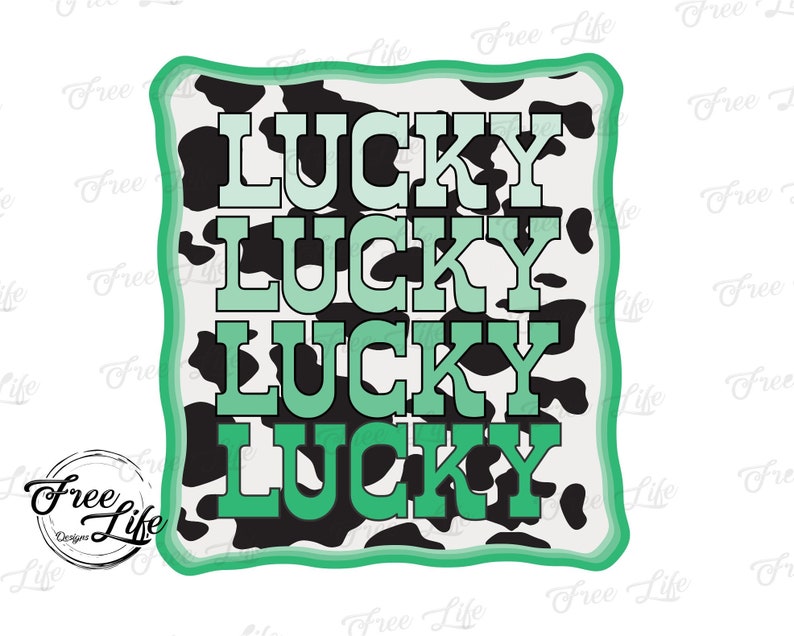 Lucky PNG Download, Digital Art Download, Lucky Cow Print Download ...