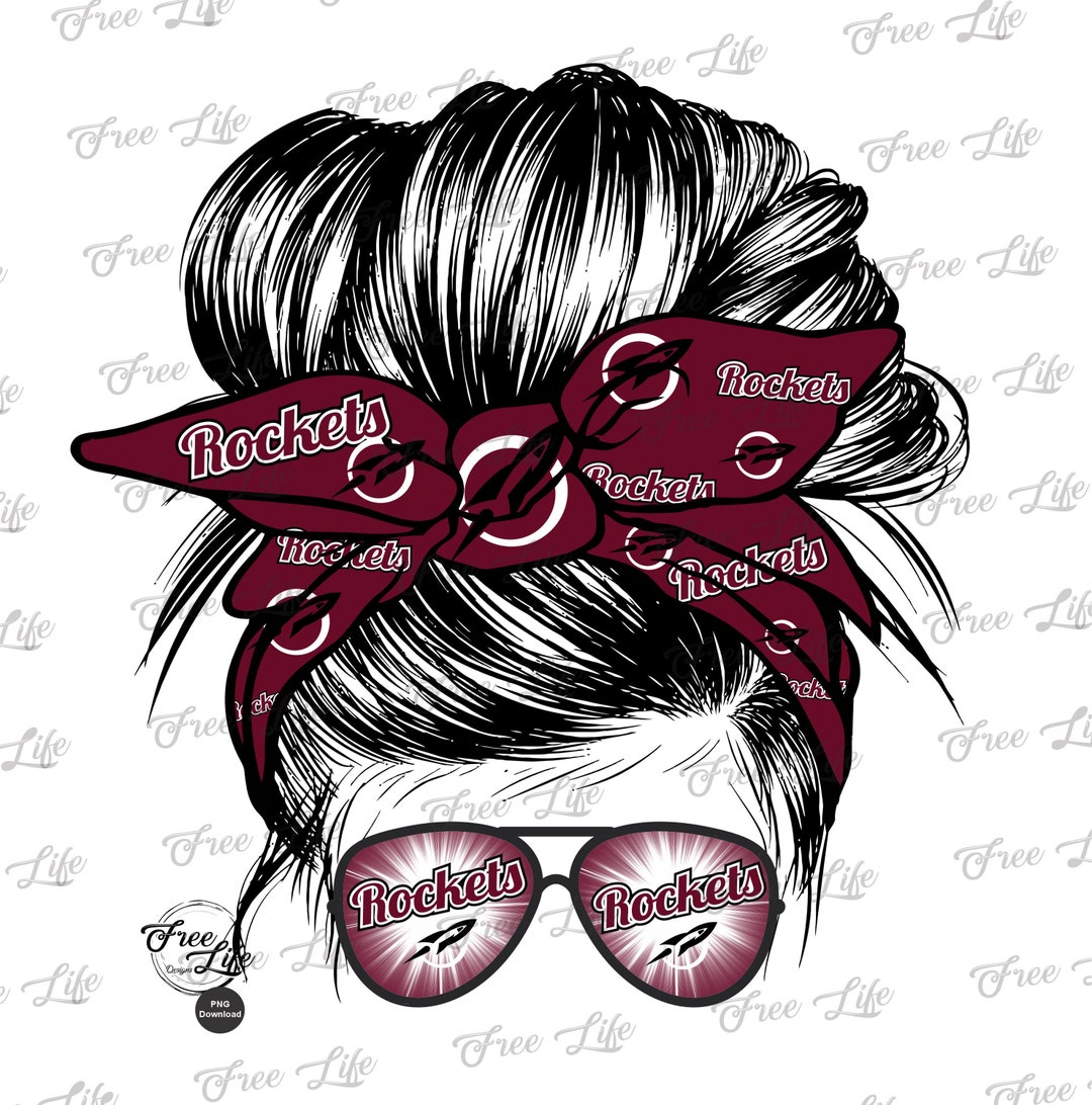 Rockets PNG Download, Rockets Messy Bun Digital Art Download, Rockets ...
