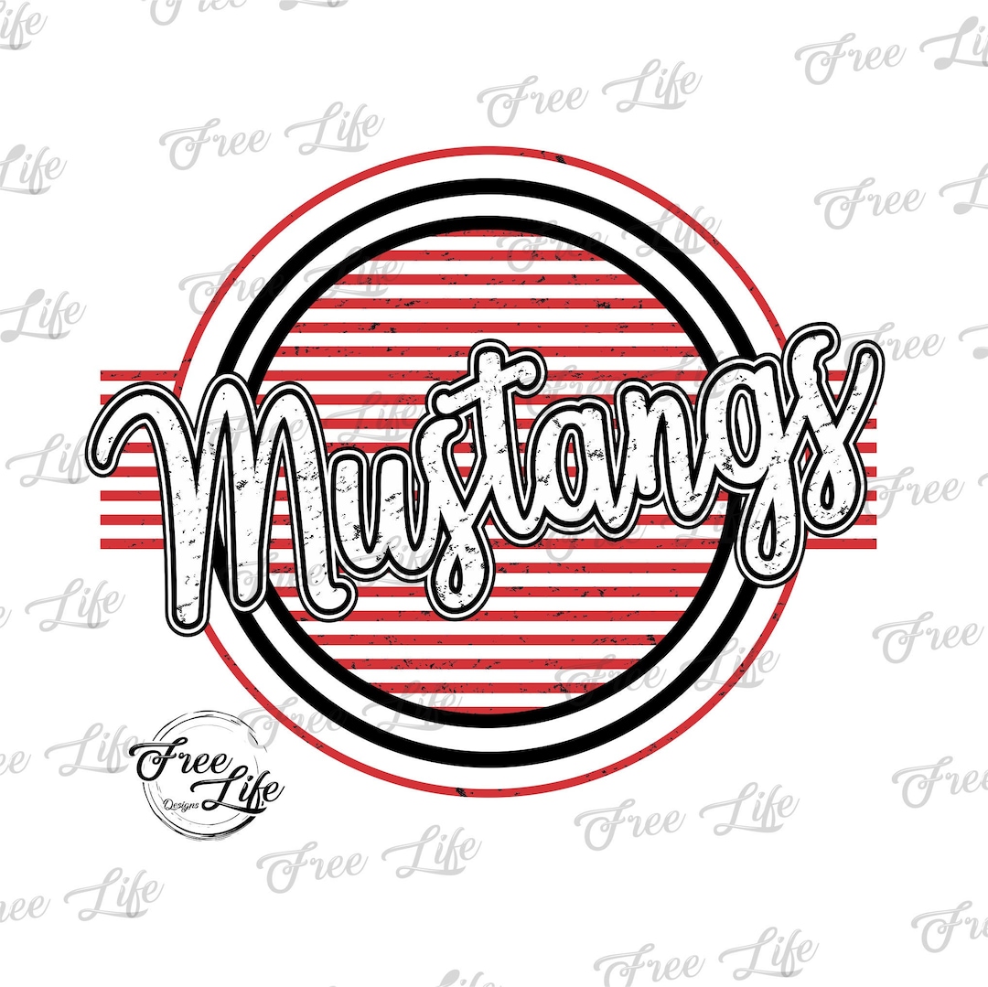 Mustangs PNG Download, Mustangs School Mascot Png, Red Mustangs Digital ...