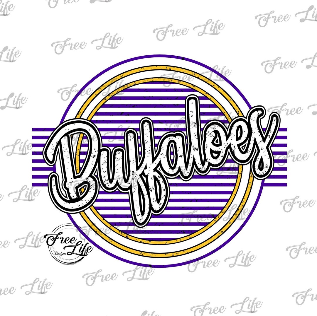 Buffaloes PNG, Purple and Gold Buffaloes Digital Art Download ...